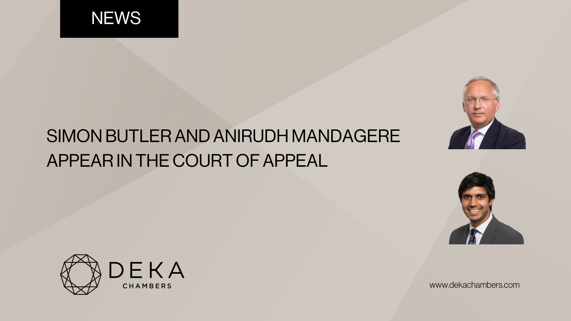 Simon Butler and Anirudh Mandagere appear in the Court of Appeal (Civil ...